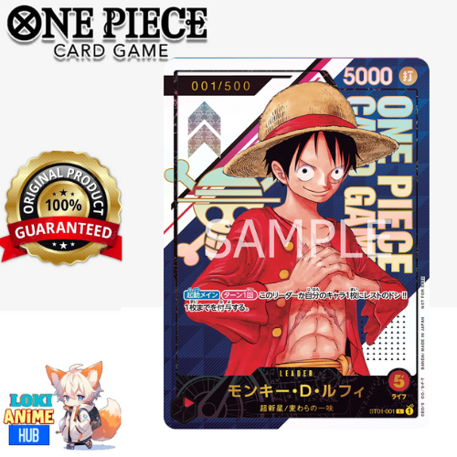 ORIGINAL Serial Family Deck AA Alt Art Monkey.D.Luffy Leader ST01-001 L ...