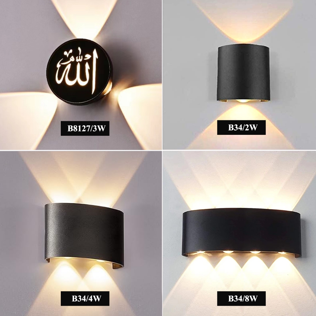 Outdoor LED Wall Light Lampu Dinding Lampu Effect Effect Light LED ...