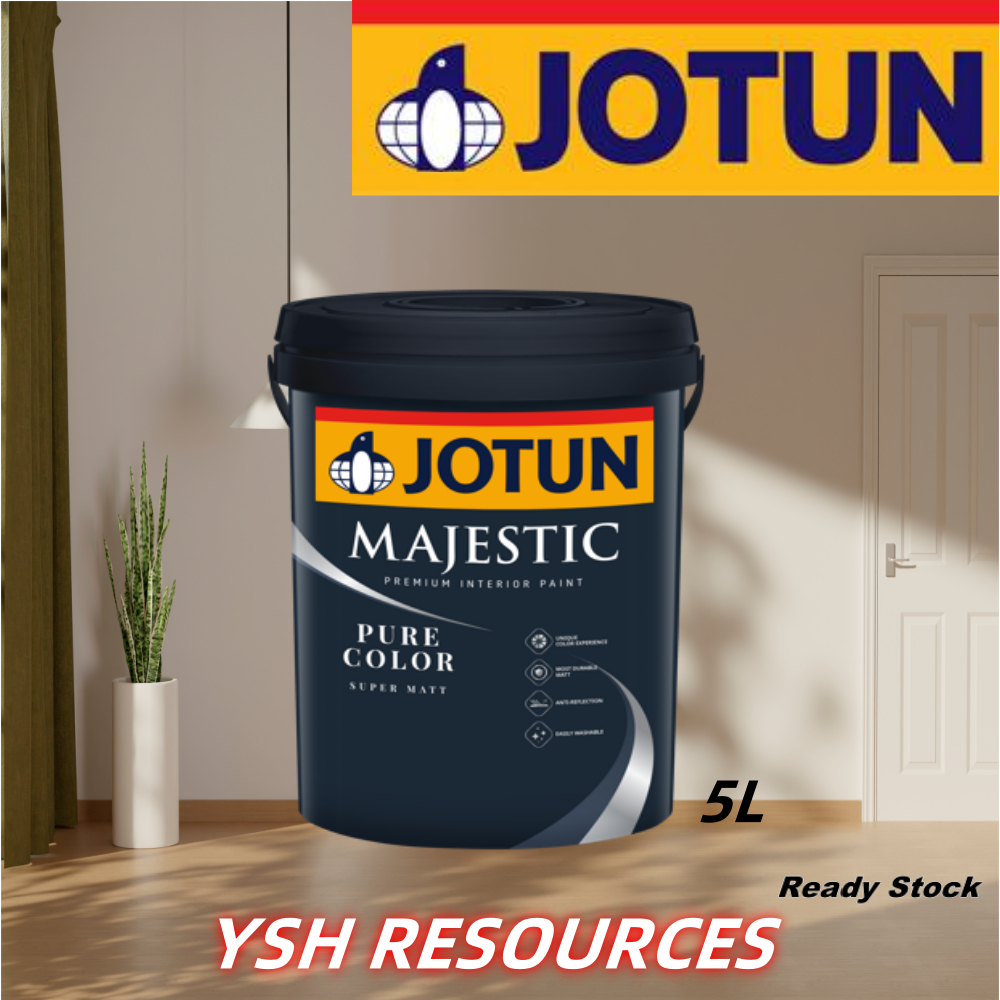 5L Jotun Majestic Pure Color - Interior Wall Paint / Cat Dinding ( MATT ...