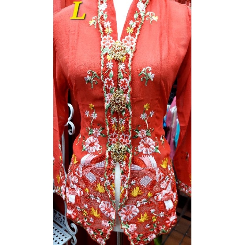 Kebaya Sulam Nyonya Embroidery Traditional Hand Made Limited Edition(L ...