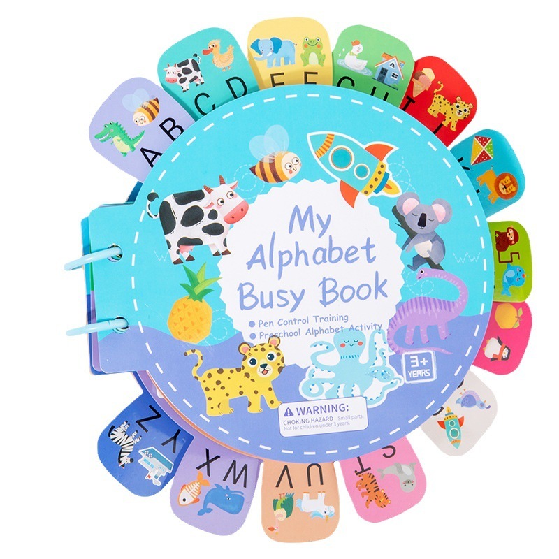 My Alphabet Busy Book Pen Control training Letter Matching Tracing ...