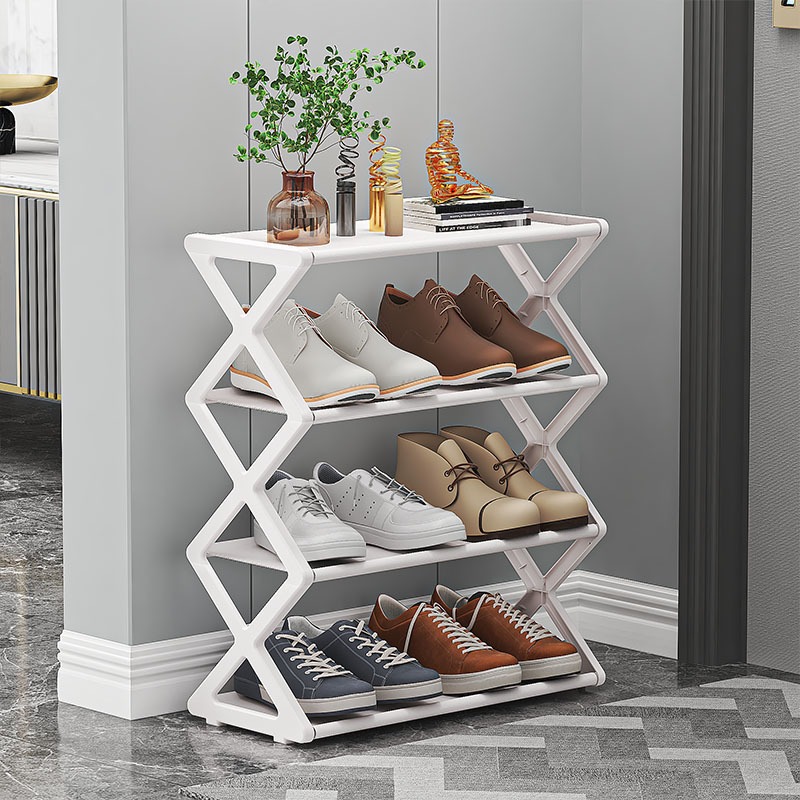 4 Tiers Shoes Rack Shoe Shelf Indoor Outdoor Shoes Storage Organizer ...