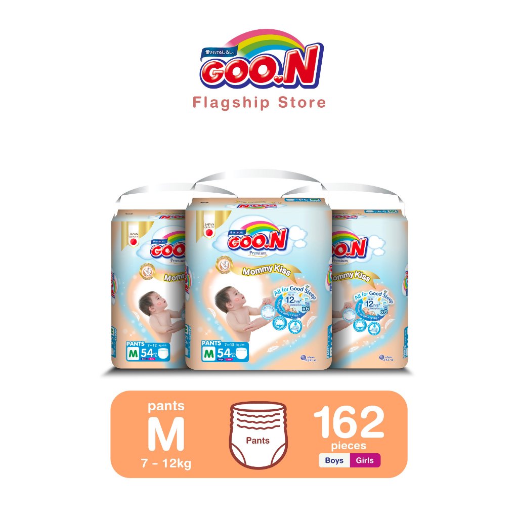 [CARTON] GOON Premium Mommy Kiss Pants Super Jumbo Pack M162 | Shopee Malaysia