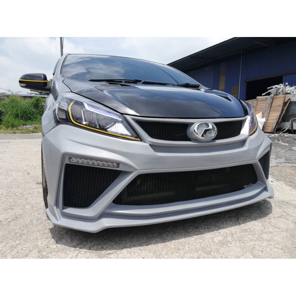 Perodua Myvi 2018 2021 GT Front Bumper With Daylights Fiber | Shopee ...