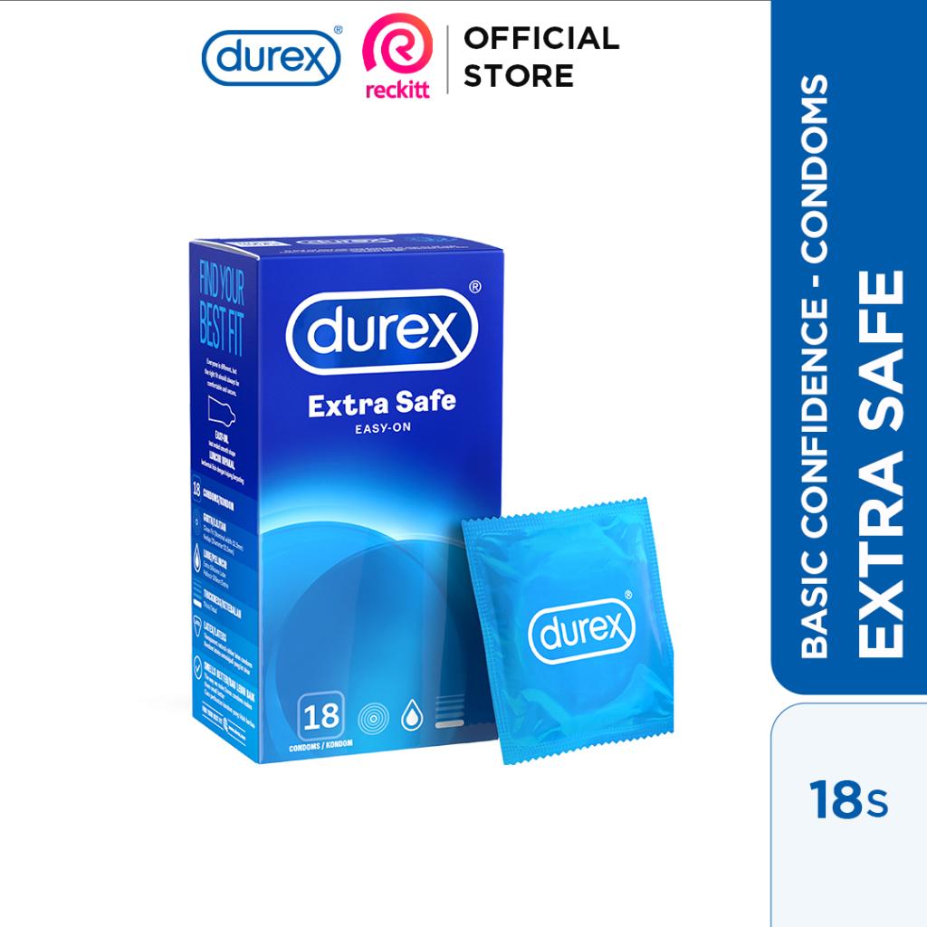 Durex Extra Safe Condoms (Safest) | Pack of 18 For Men | Shopee Malaysia