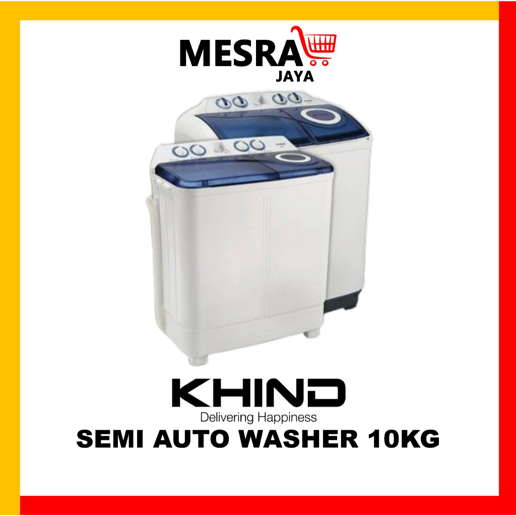 Khind WM1017 / WM1000 Semi Auto Washing Machine 10kg Mesin Basuh Manual ...