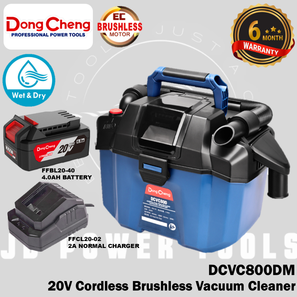 DongCheng DCVC800DM / DCVC800Z 20V Cordless Brushless Vacuum Cleaner 8L / 3L ( Wet & Dry ...