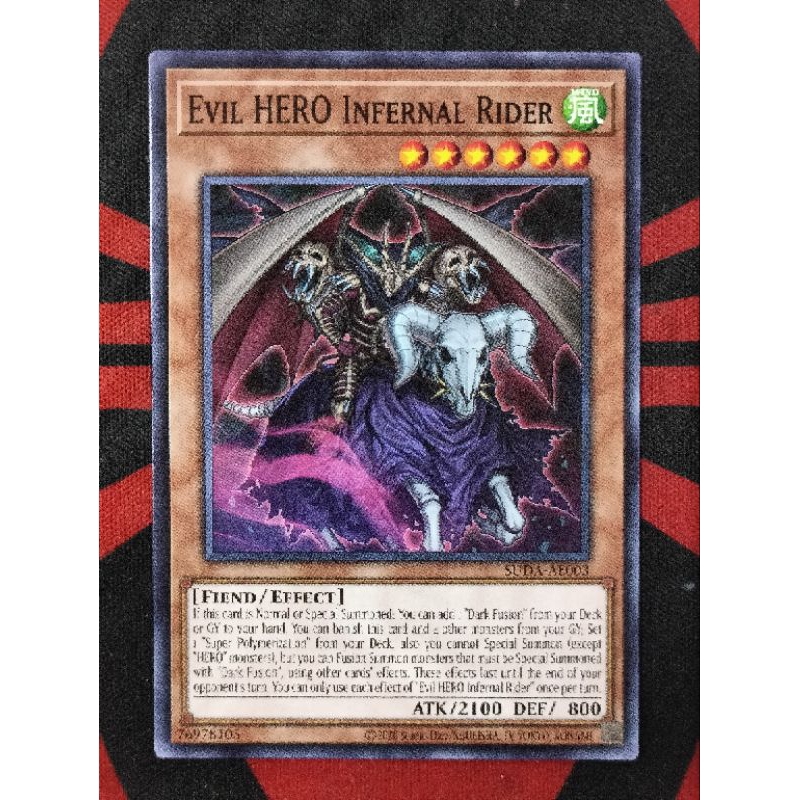 YUGIOH KONAMI SUDA-AE003 Evil HERO Infernal Rider (Common) | Shopee ...