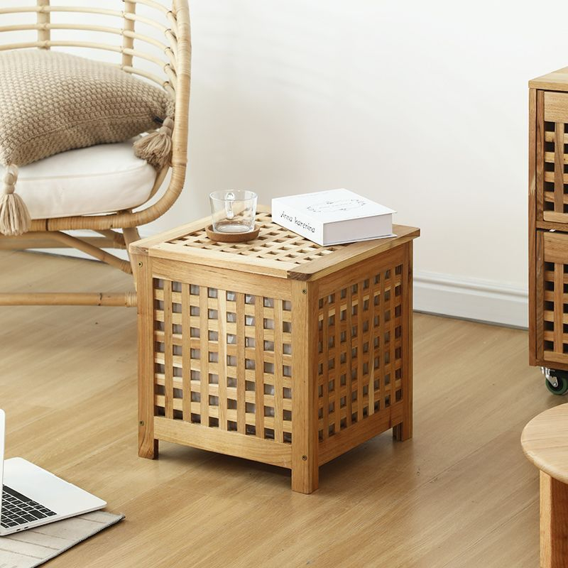 Solid Wood Sofa SideTable with Drawer Cabinet Japanese Simple Coffee ...