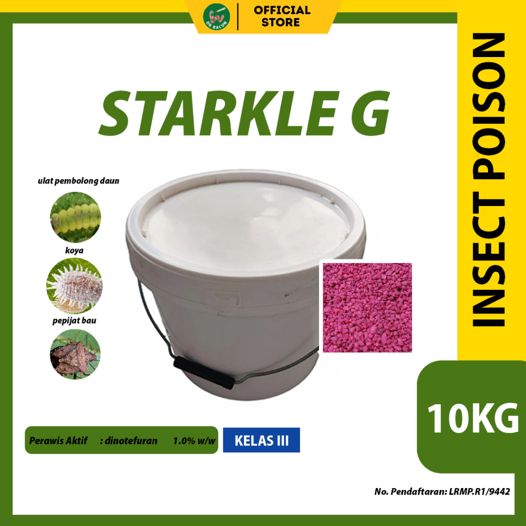 Starkle G 10kg Dinotefuran 1% Tabur Sahaja Racun Serangga Sistemik Tahan 30hari | Shopee Malaysia