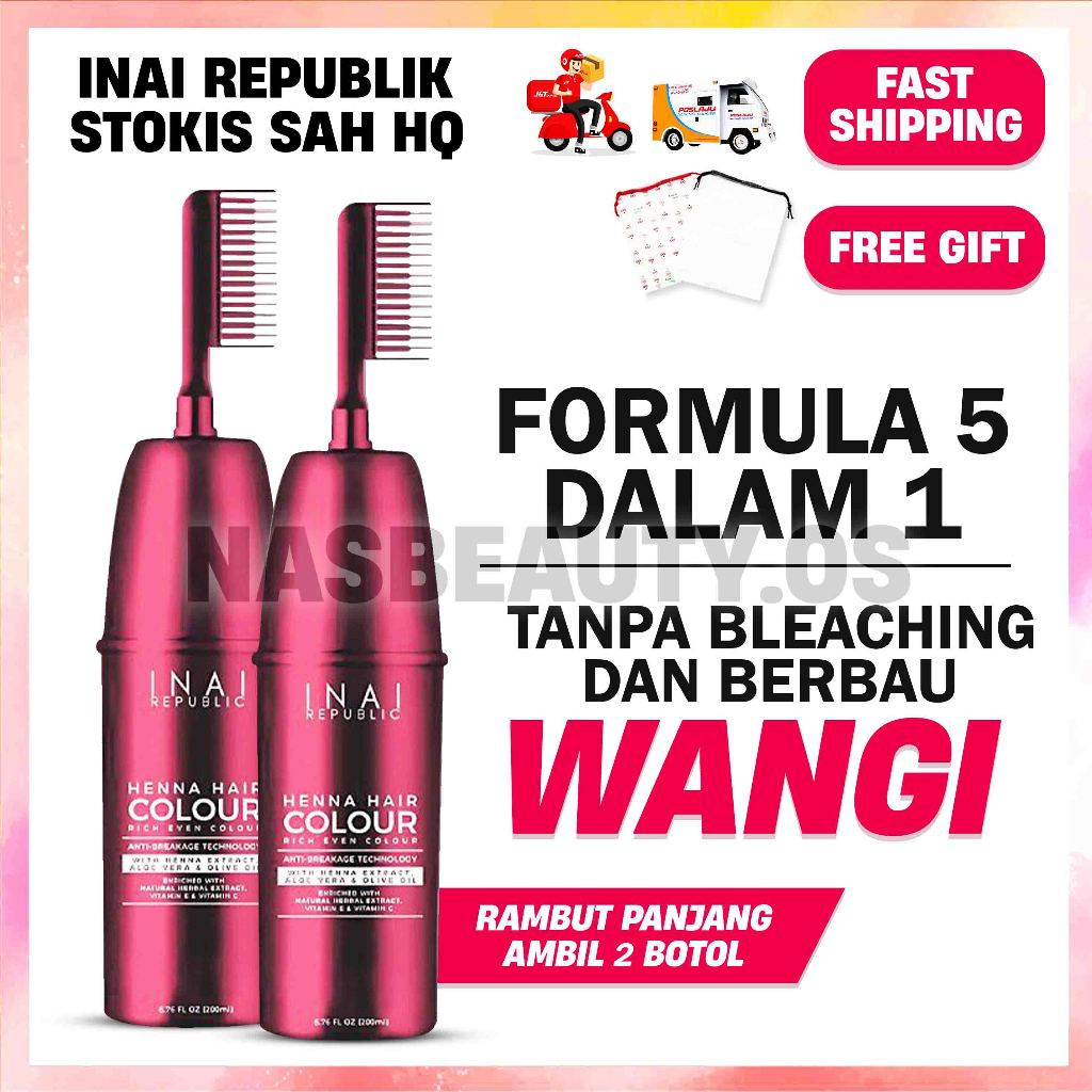 [TERBARU] INAI PEWARNA RAMBUT HALAL -(8 WARNA PREMIUM ) HENNA DYE HAIR ...