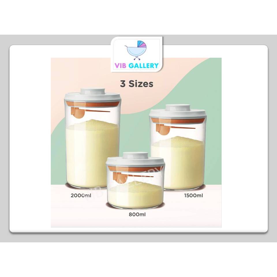 AUTUMNZ AIR TIGHT MILK POWDER CONTAINER (CIRCLE)1500ML | Shopee Malaysia