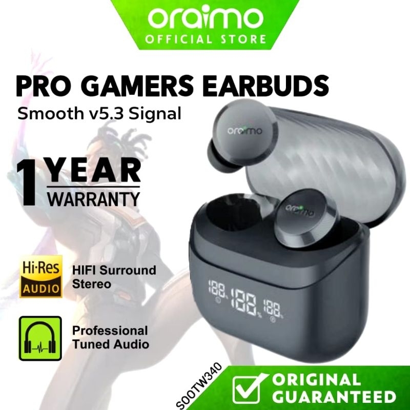 ORAIMO Airbuds 4 Power On Display Feel Free The Beat Up To 38-hours ...