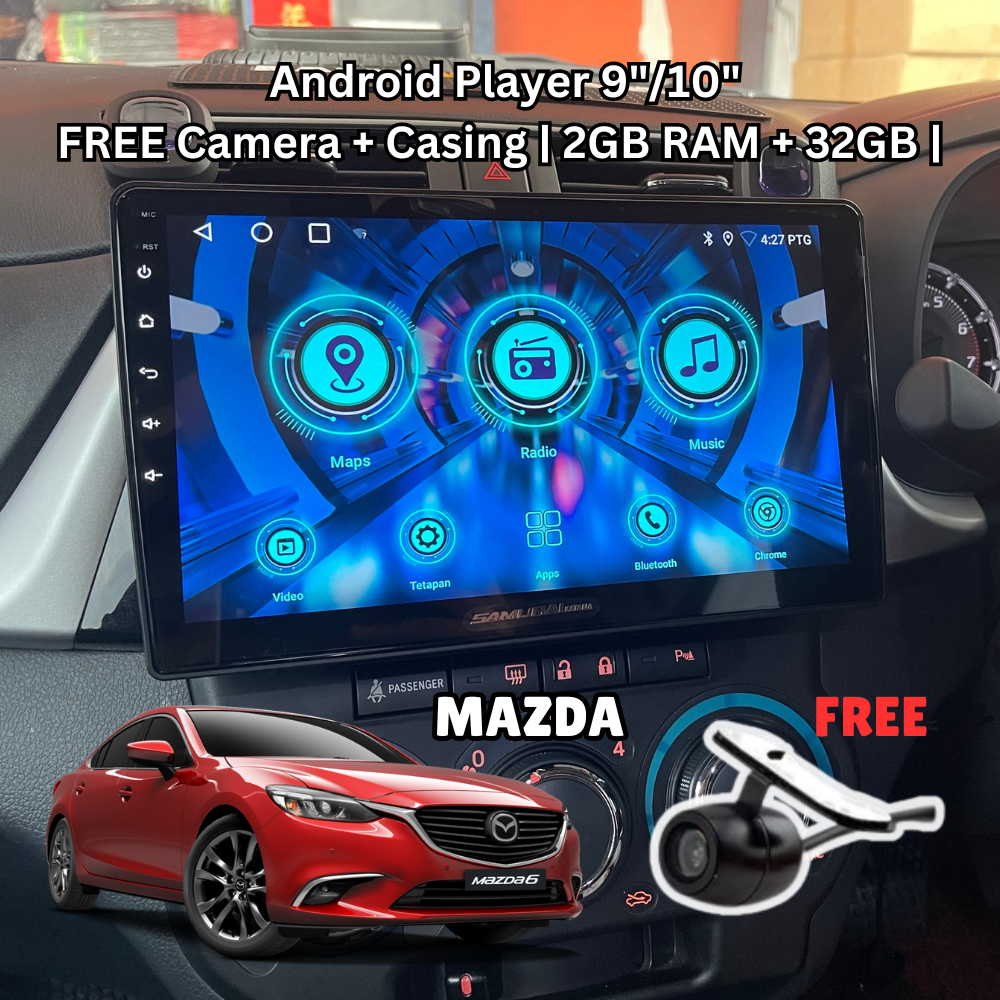 Mazda Android Player 9"/10" – FREE Camera + Casing | 2GB RAM + 32GB ...