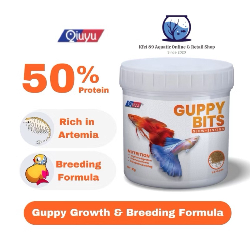 KFEI89 X Qiuyu Guppy Bits Fish Food Nutrient Rich Guppy Feed Stronger ...