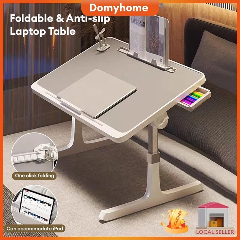 Foldable Laptop Desk Student study Desk Laptop Tray Mount Anti slip Bed ...