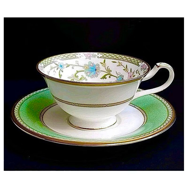 Noritake Yoshino Green 9983 Bone China Teacup & Saucer | Shopee Malaysia