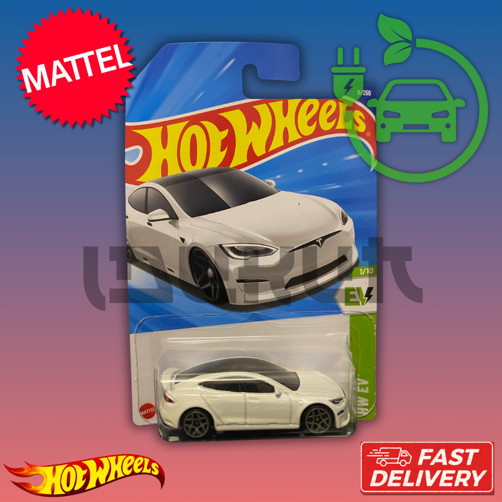 Hot Wheels HW EV Tesla Model S Plaid, Chevy Super Volt dan Silverado EV ...