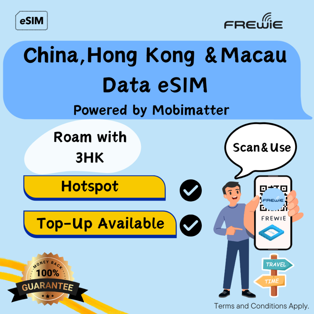 3HK China, Hong Kong & Macau eSIM Data Roaming | Topup Available | QR Code via Email - Powered ...