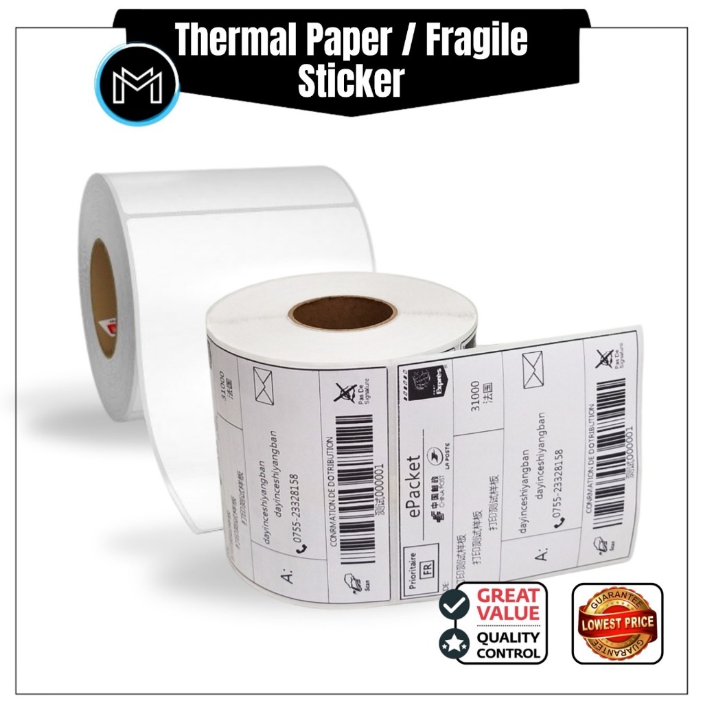 ( CMS ) A6 Thermal Paper Label Sticker Thermal Printer Sticker Air ...