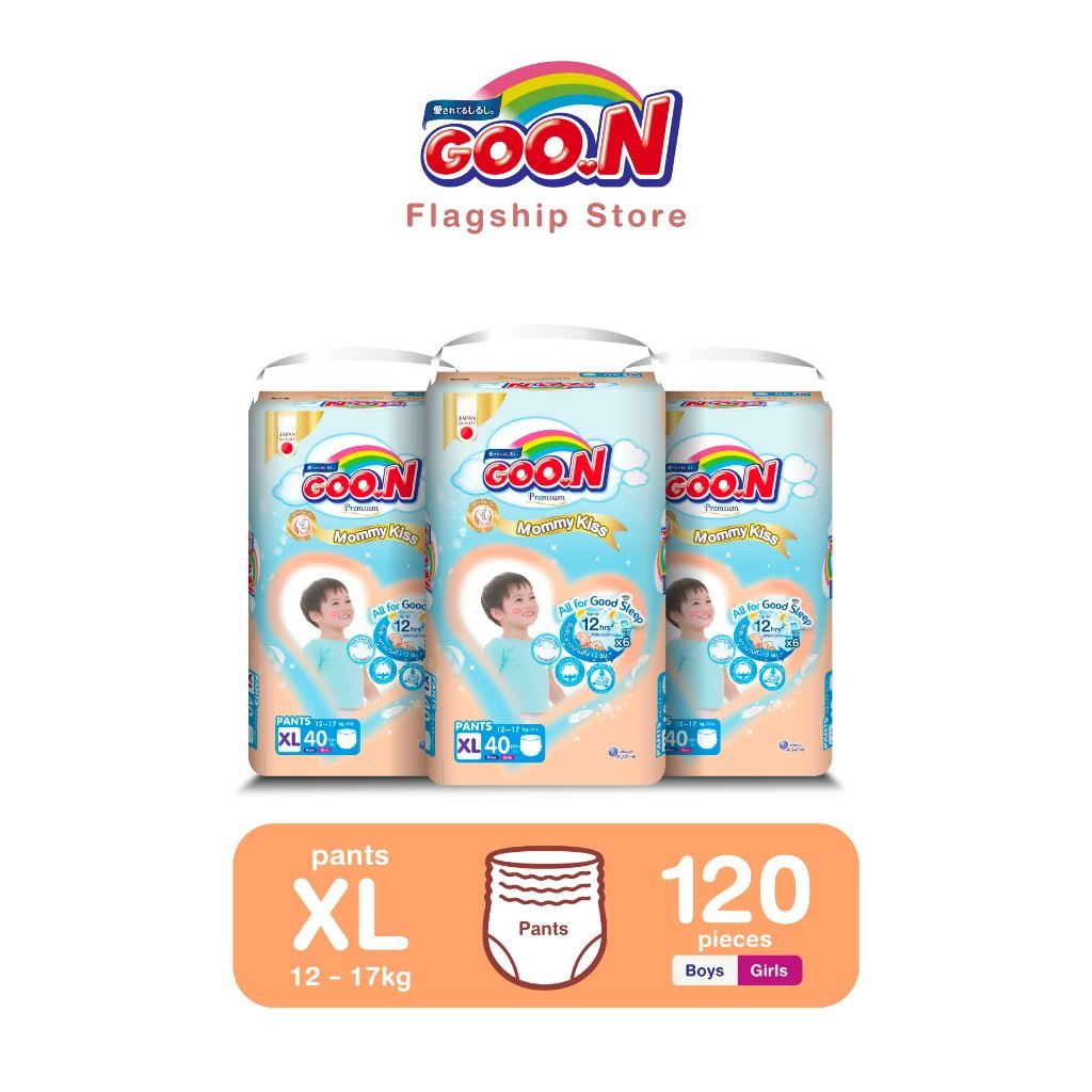 [CARTON] GOON Premium Mommy Kiss Pants Super Jumbo Pack XL120 | Shopee Malaysia