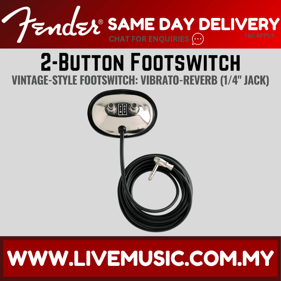 Fender 2-Button Amplifier Footswitch, Vibrato/Reverb | Shopee Malaysia