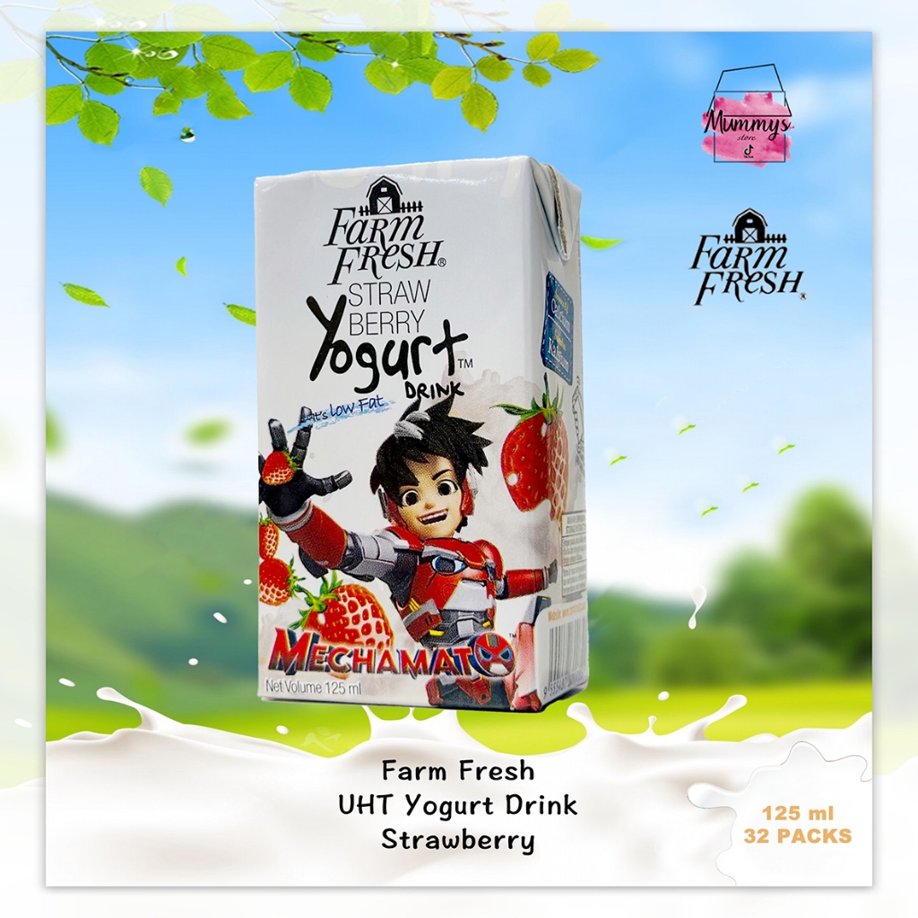 Farm Fresh UHT Yogurt Drink Strawberry 125ml x 32 Packs | Shopee Malaysia