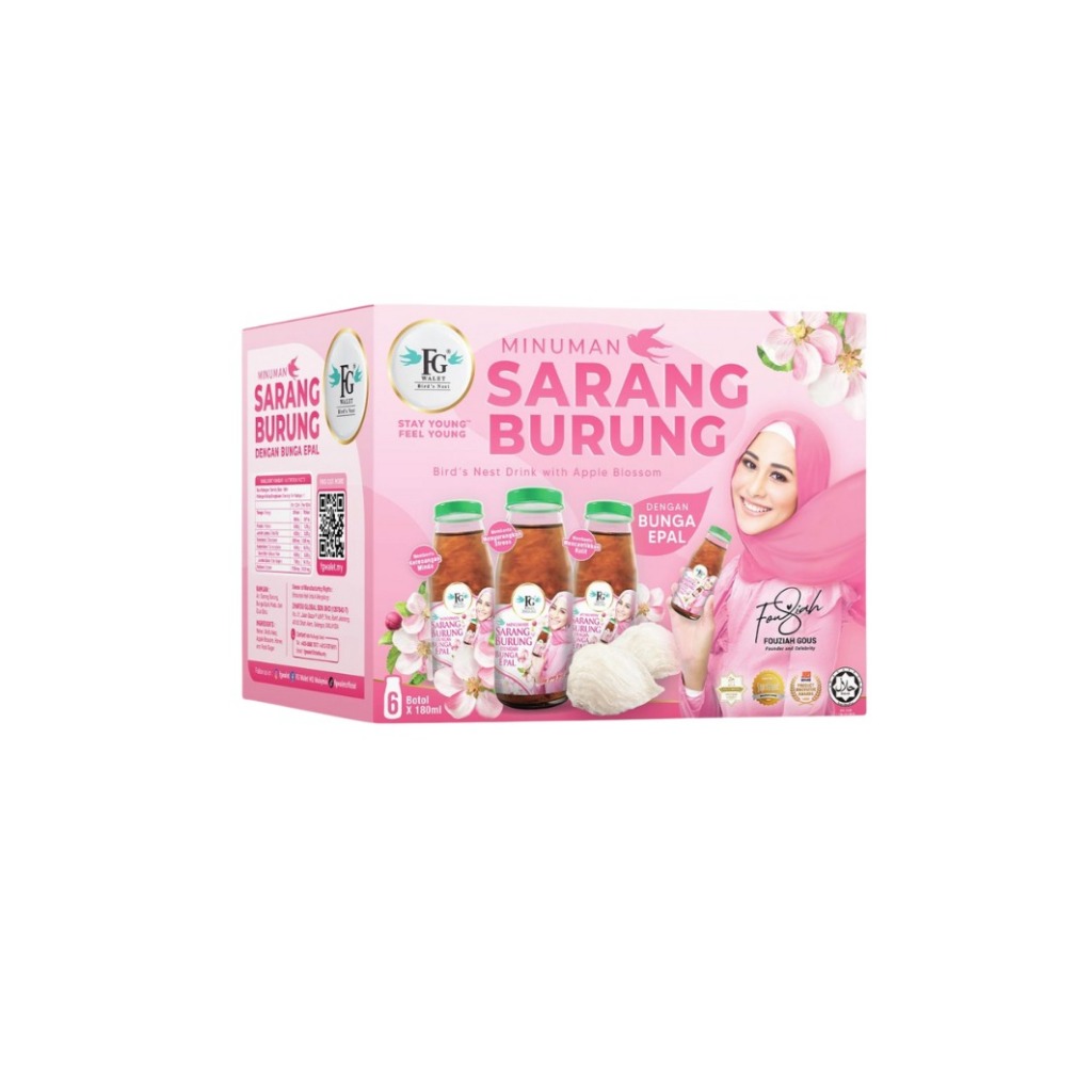 FG Walet Bird's Nest with Apple Blossom 180ml x 6 bottle (Bundle Box ...