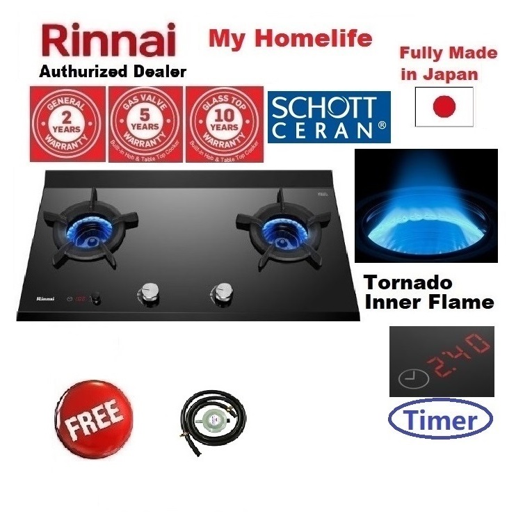 Rinnai RB-2CGT Inner Bunner Gas Stove Hob ( JAPAN) (NON RETURNABLE) | Shopee Malaysia