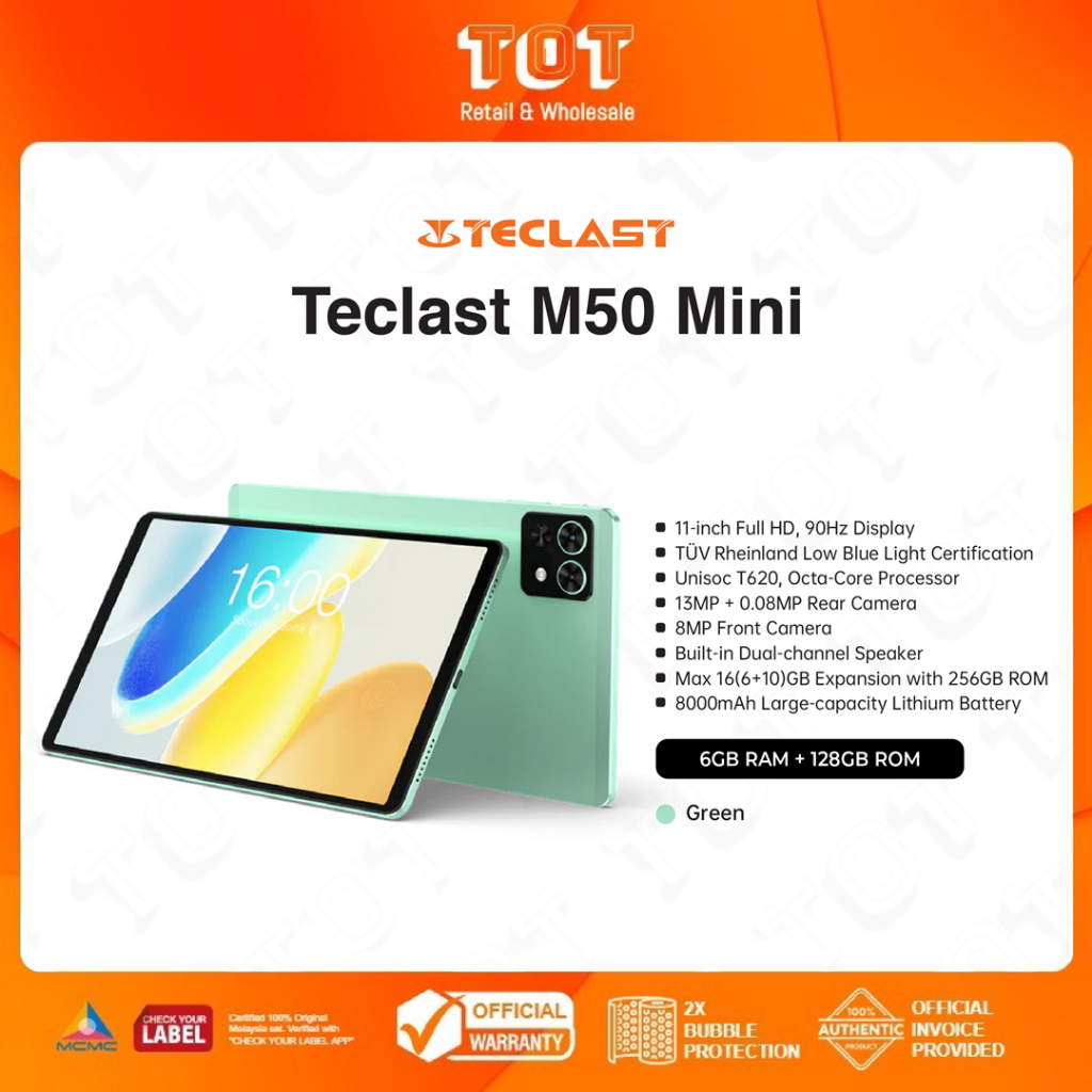 Teclast M50 Mini (6GB+128GB) 8.68-inch 90Hz display I Unisoc T606 I 5000mAh Battery | Shopee ...