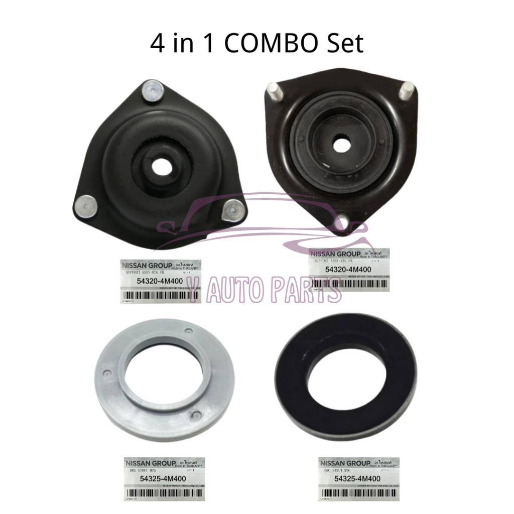 [4 IN 1 SET] OEM Front Absorber Mounting / Bearing for Nissan Sentra ...