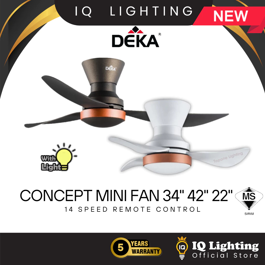 🔥NEW🔥DEKA CONCEPT MINI Fan 34" 42" 22" Baby Fan 14 Speed Remote Control ...