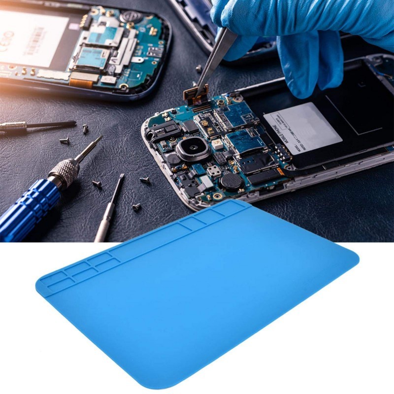 30x20cm Heat Insulation Silicone Pad Silicone Repair Mat Desk Work Mat ...