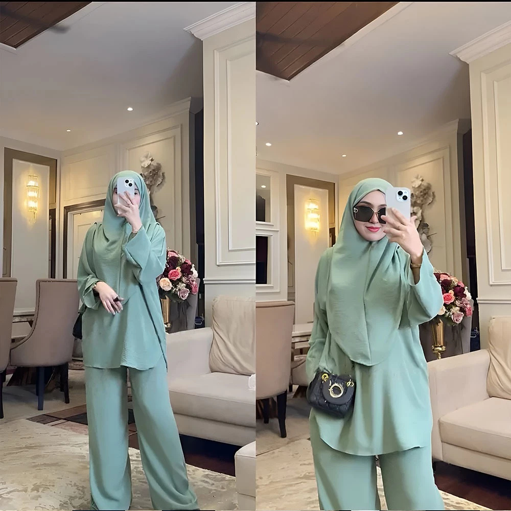 Baju set seroja 2in1 untuk wanita (Baju+seluar) | Shopee Malaysia