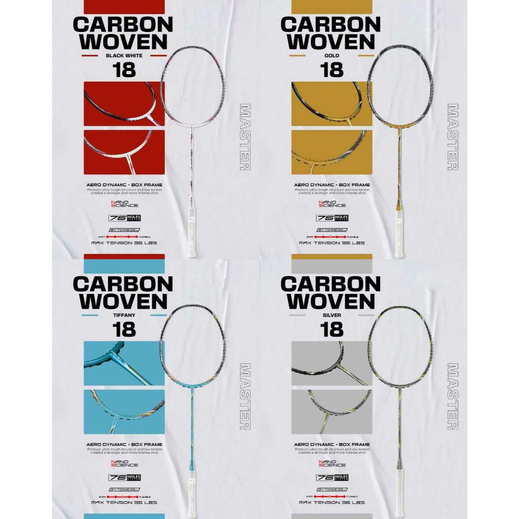 Felet Carbon Woven 18 (4U/G1) Badminton Racket Original 100% | Shopee ...