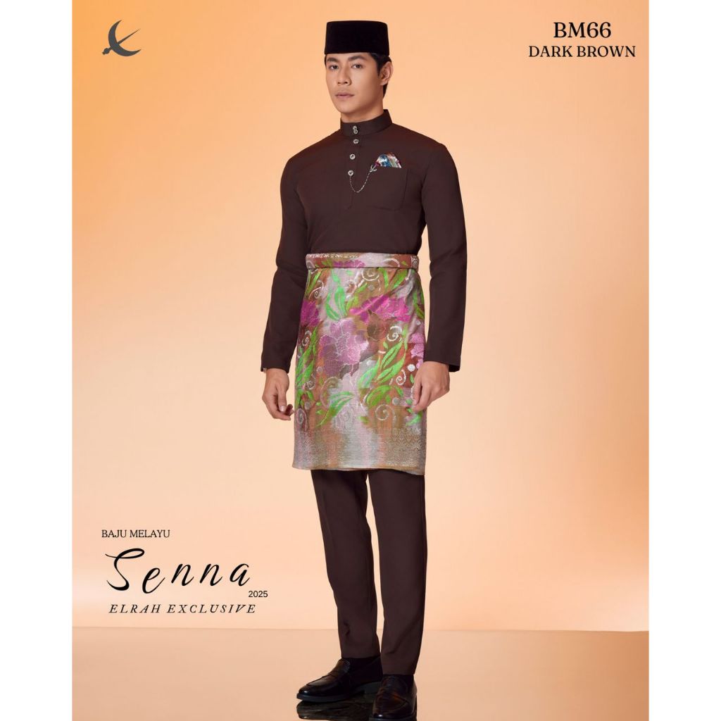 Elrah Exclusive Senna 2025 - Dark Brown : Free Gift + Butang + Sampin ...