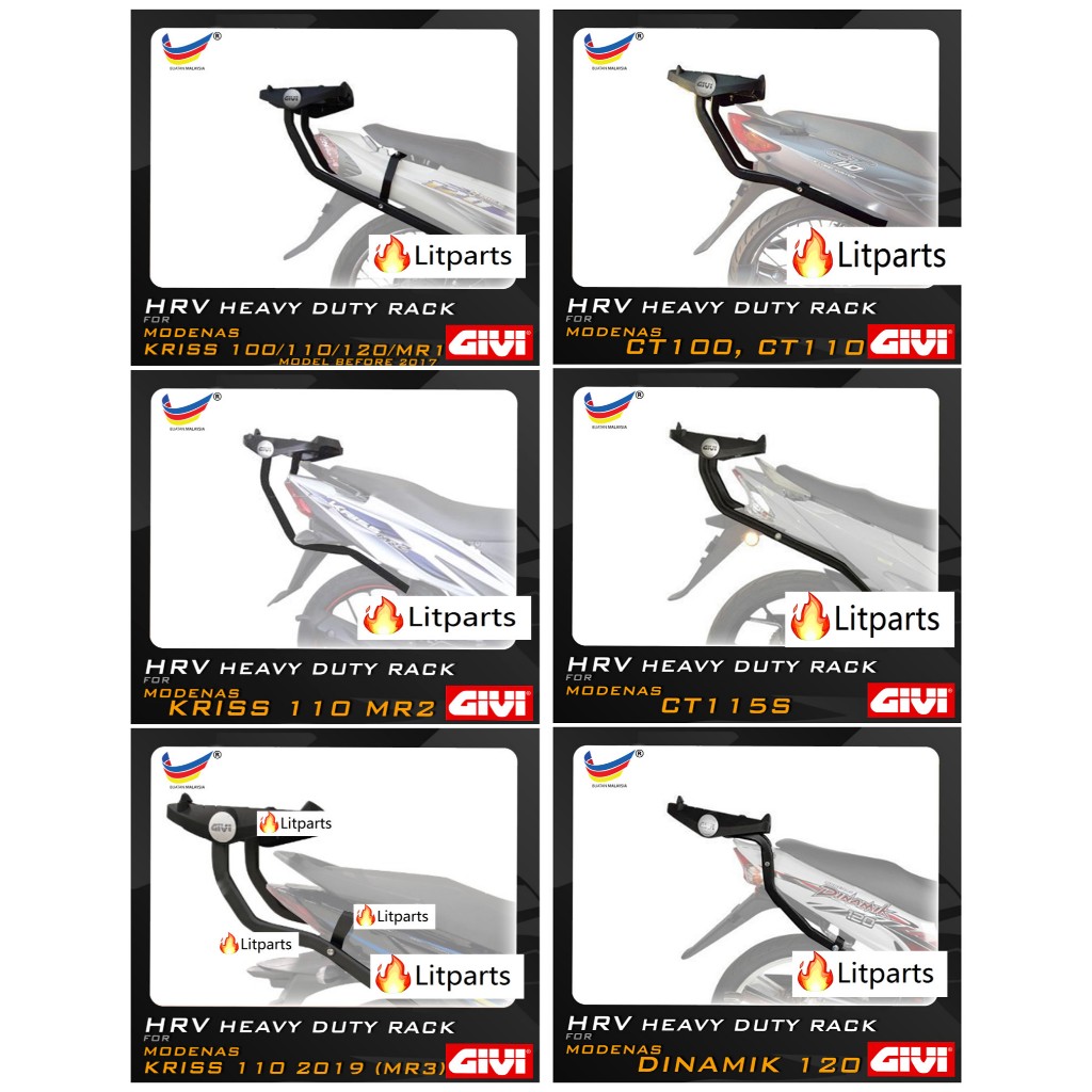 [100% ORIGINAL] Givi Monorack J Heavy Duty Advance HRV Mono Rack KRISS ...