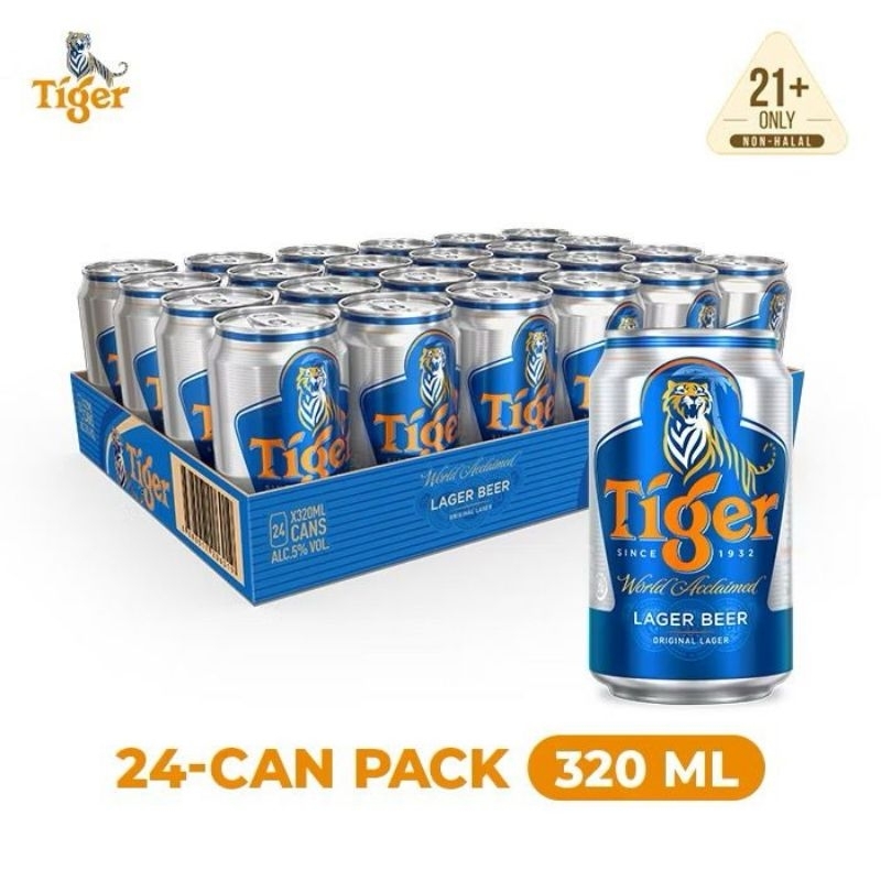 Tiger Beer 24-Can Pack 320ML | Shopee Malaysia