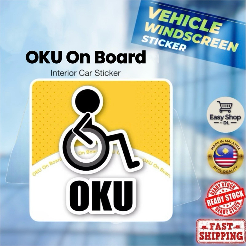 »OKU ON BOARD»Windshield Sticker Tampal lekat dalam Cermin Kereta Car ...