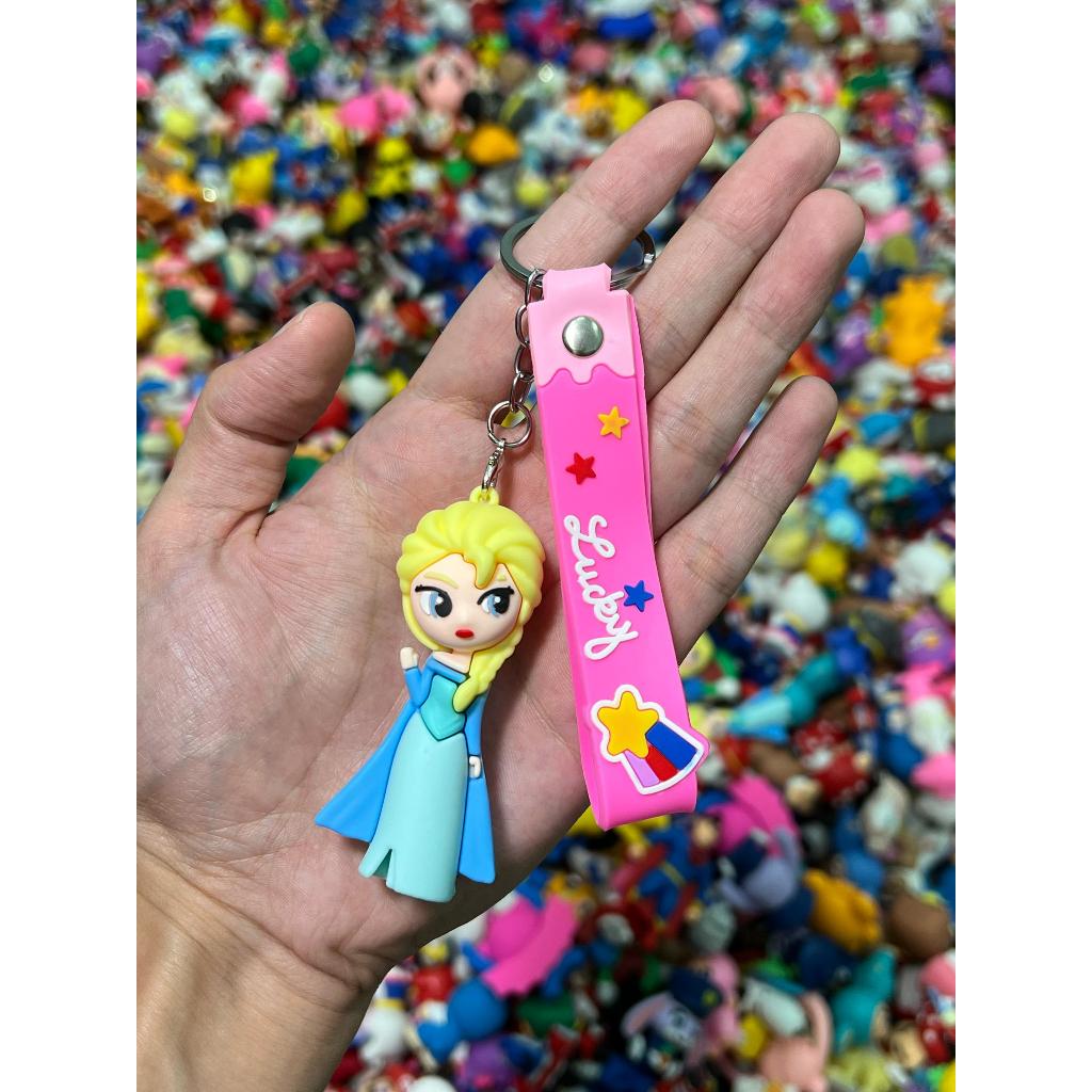 Ready Stock !!! Keychain with Rubber Strip !!! Disney Elsa Cartoon ...