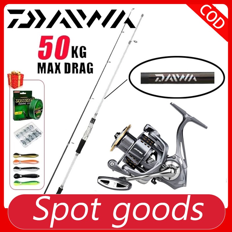 DAIWA Fishing Set Combo Reel Spinning Rod Set Fishing Accessories Full ...