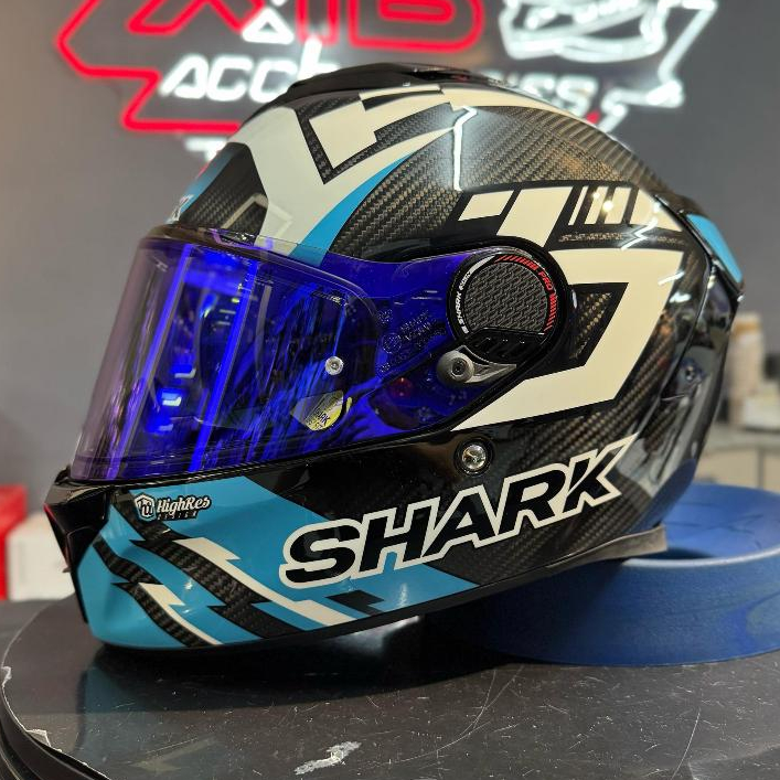 Shark Spartan GT Carbon Pro Zarco Track Racer Blue FOC Color Visor Full ...