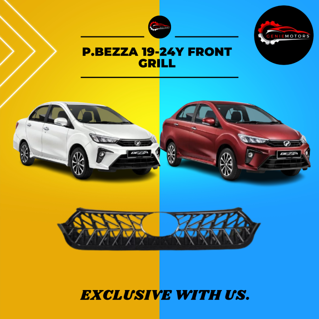 PERODUA BEZZA 2020-2024 ABS SPORT FRONT GRILLE GRILL GLOSSY BLACK ...
