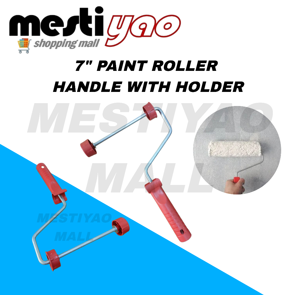 7” Heavy Duty Paint Roller Handle with Holder/Batang Roller Cat ...