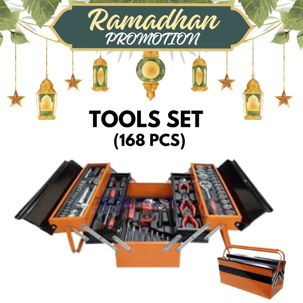 ARROW TOOL BOX TOOLS SET WITH 168PCS | Shopee Malaysia