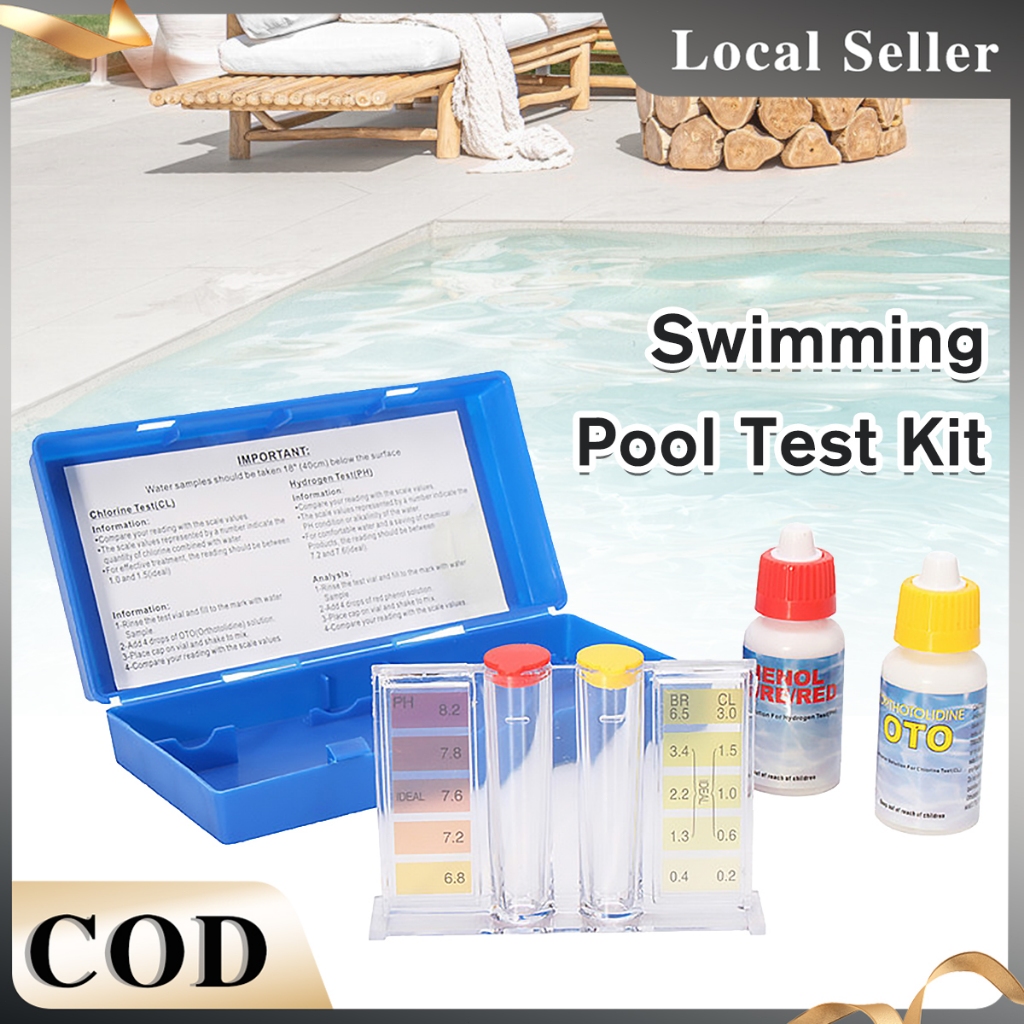 Swimming Pool SPA Water Chemical Test Kit Tests Water For PH Chlorine ...