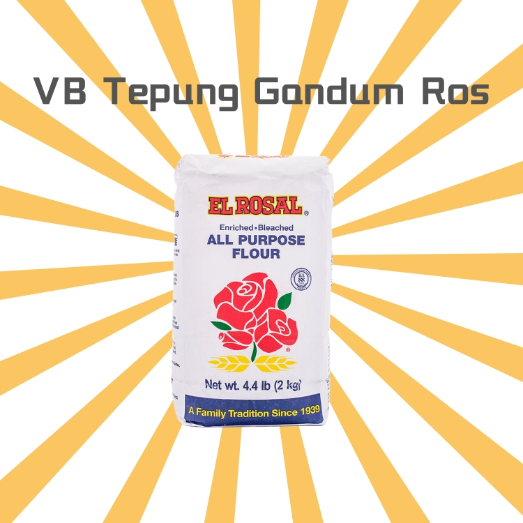 VB Ros Tepung Gandum 2 Kg/ Tepung Serbaguna/ Multi-purpose Flour/Tepung ...
