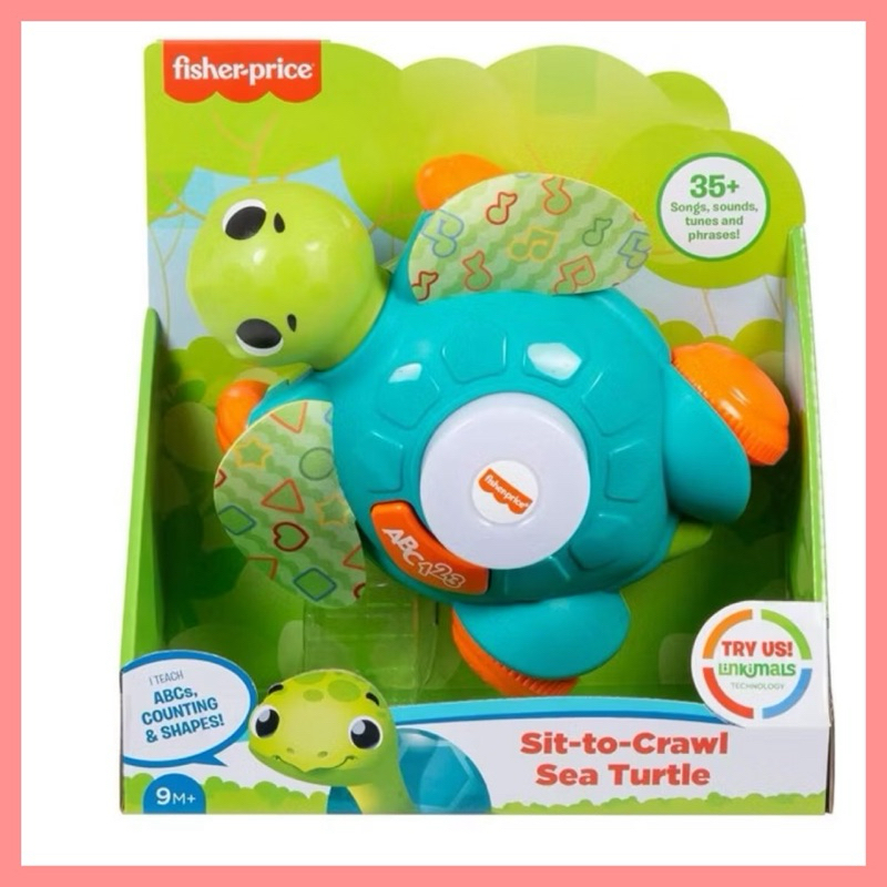Fisher Price Linkimals Sit-to-Crawl Sea Turtle, Light-up Musical ...