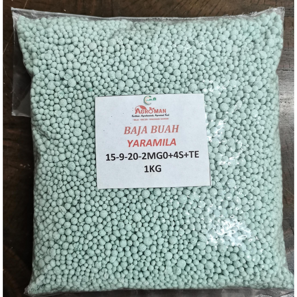 1KG REPACK Baja Yara Mila 15-9-20 +2MgO +4S +TE Naik Rasa Cantik Tekstur Buah Rendah Klorin ...