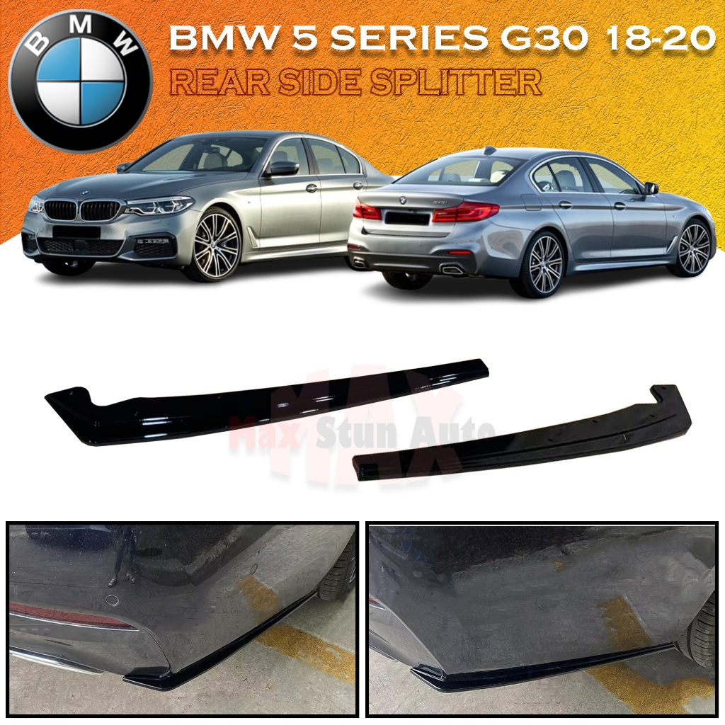 BMW 5 SERIES G30 2018-2020 REAR SIDE SPLITTER WITH PIANO BLACK ...